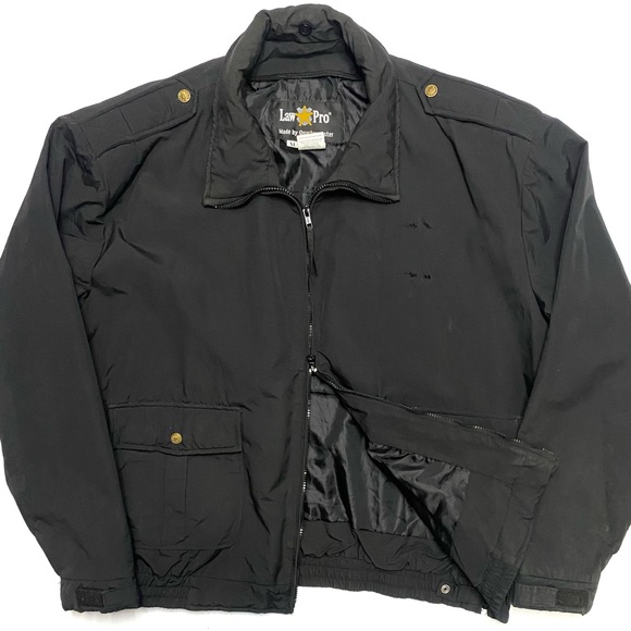 Vintage | Jackets & Coats | Law Pro By Quatermaster Mens Black Police ...